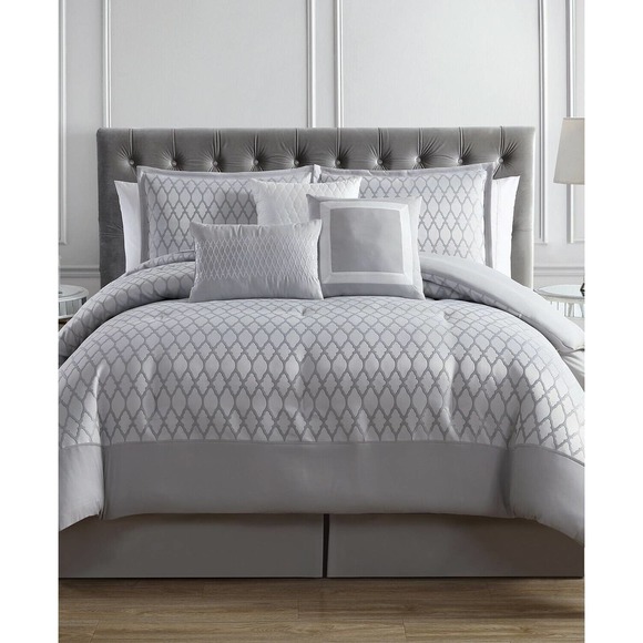 Hamilton Hall | Bedding | Hamilton Hall Patrice Geometric Trellis ...